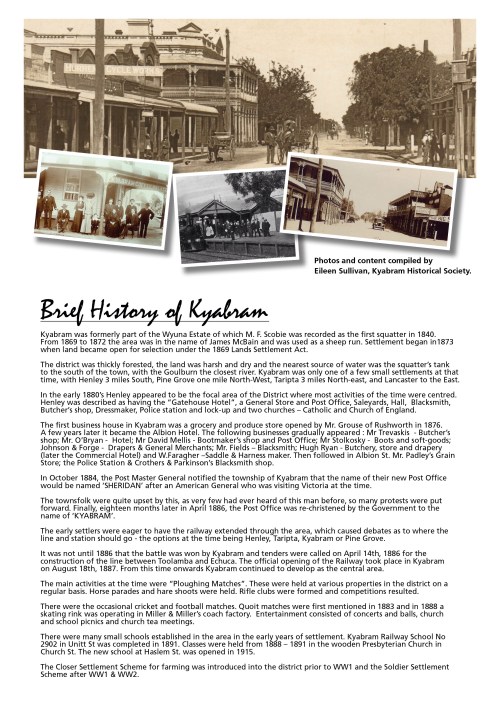KYABRAM HISTORY | Kyabram Town Hall Gallery